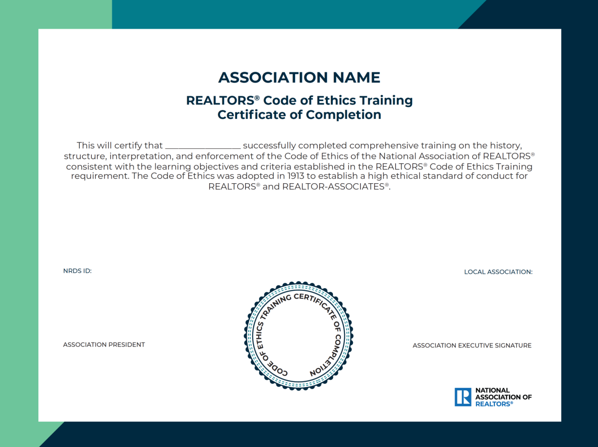 Code of Ethics Training Certificates